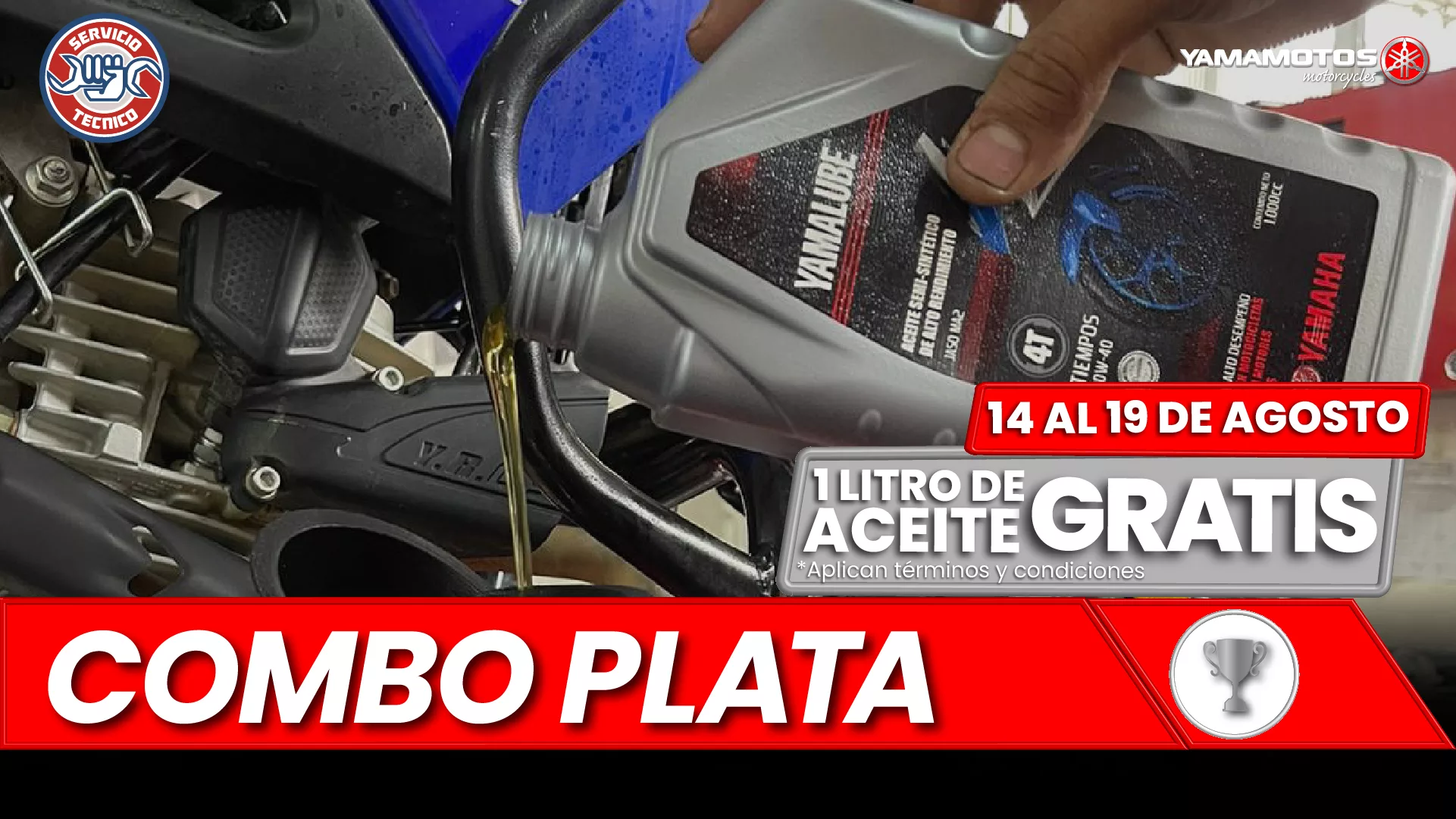 1 litro de aceite gratis con tu Combo Plata - Yamamotos